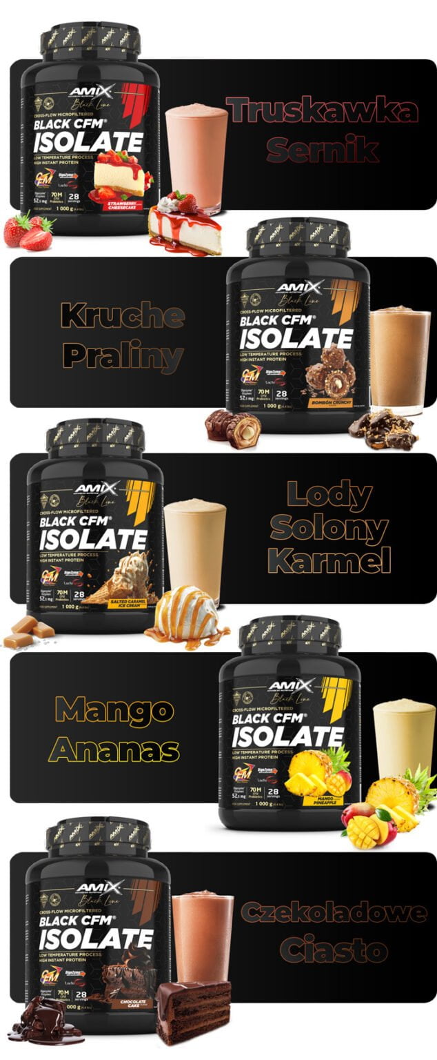 Białko Amix Black CFM Isolate 1kg Izolat Opinie, efekty, sklep⭐